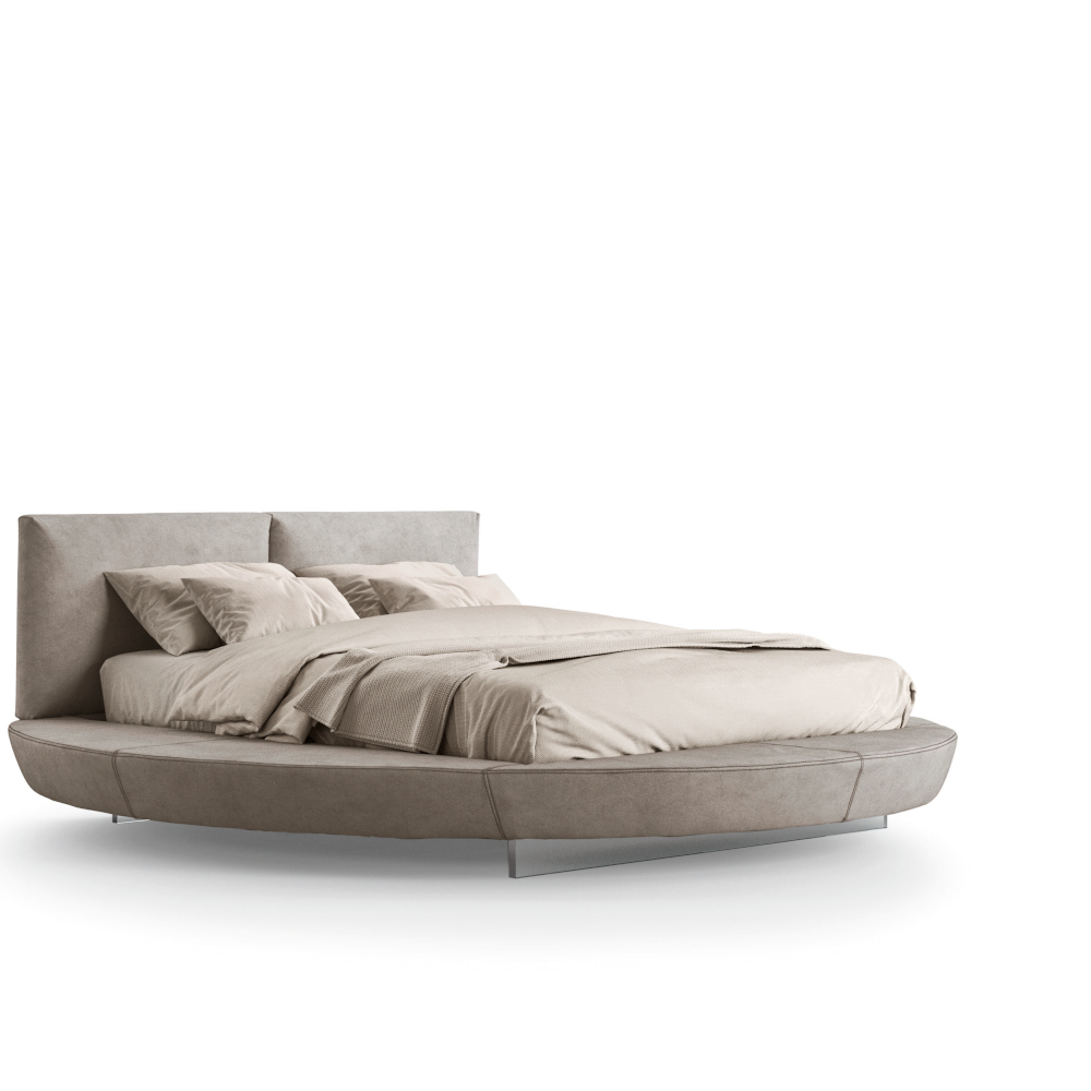 Presotto Bedroom Modern Zero Bed round upholstered frame